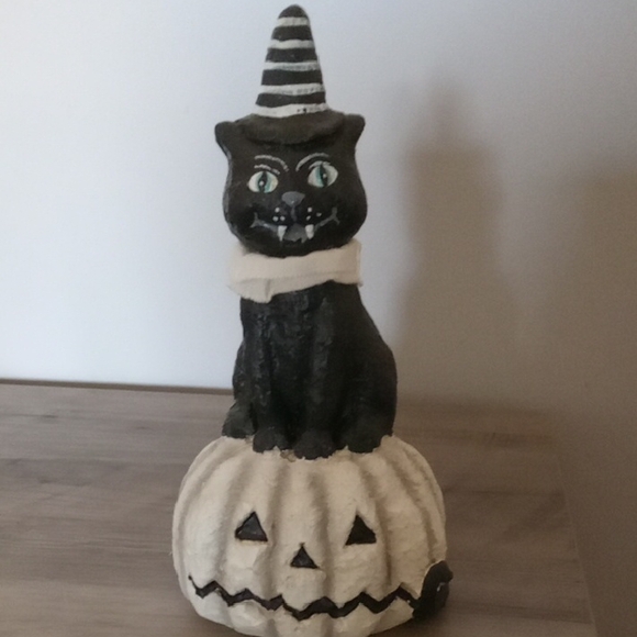 Source Unknown | Holiday | Halloween Black Cat Vampire Figurine | Poshmark